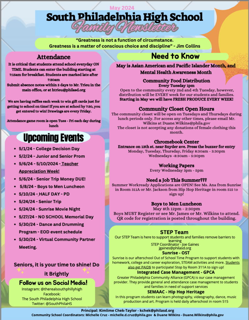 South Philadelphia High School – The School District of Philadelphia